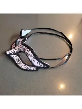 Masquerade | Other | Adult Ladies Black And Pink Parisian Mask ...